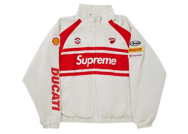 Supreme Ducati Track Jacket - Light Grey | Editorialist